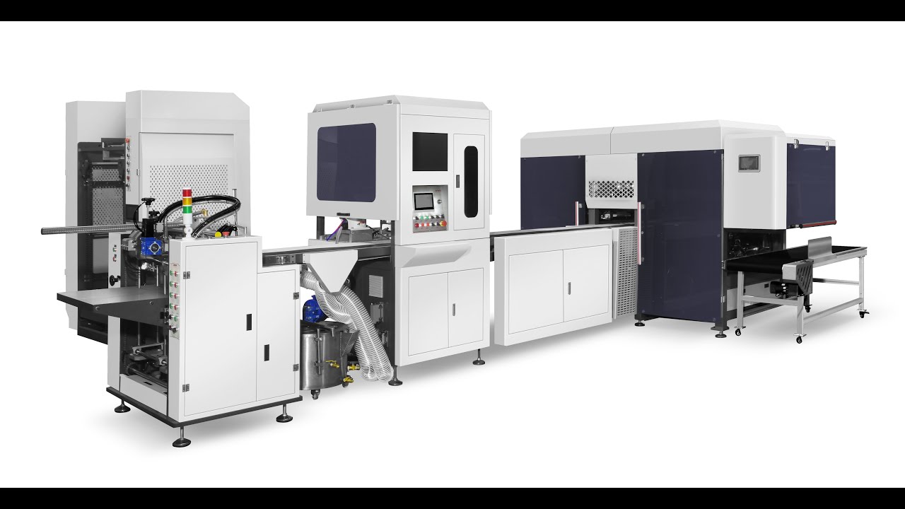 S350YS Automatic Smallest Rigid Box Making Machine 40*30*10 mm - YouTube