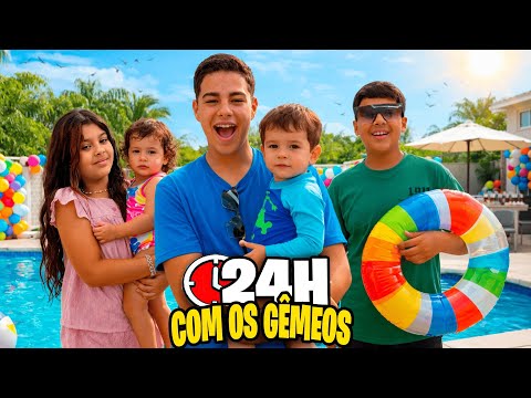 CUIDAMOS DE IRMÃOS GÊMEOS *festa na piscina e mto mais🍼 eles voltaram!