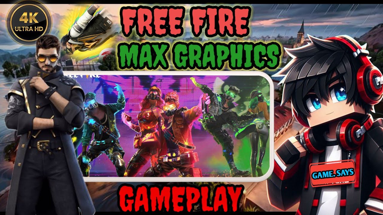 🔺Free Fire Max Graphics Gameplay 🔻ios., abdroid // part -1 - YouTube