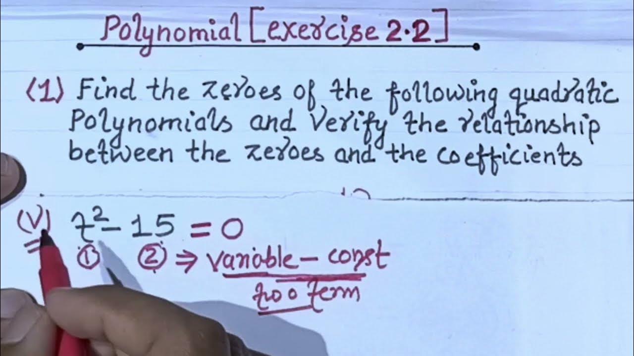 #Q1_part_v_Polynomials_Exercise_2.2 | Chapter 2 | New Ncert | June 5, 2024 - YouTube