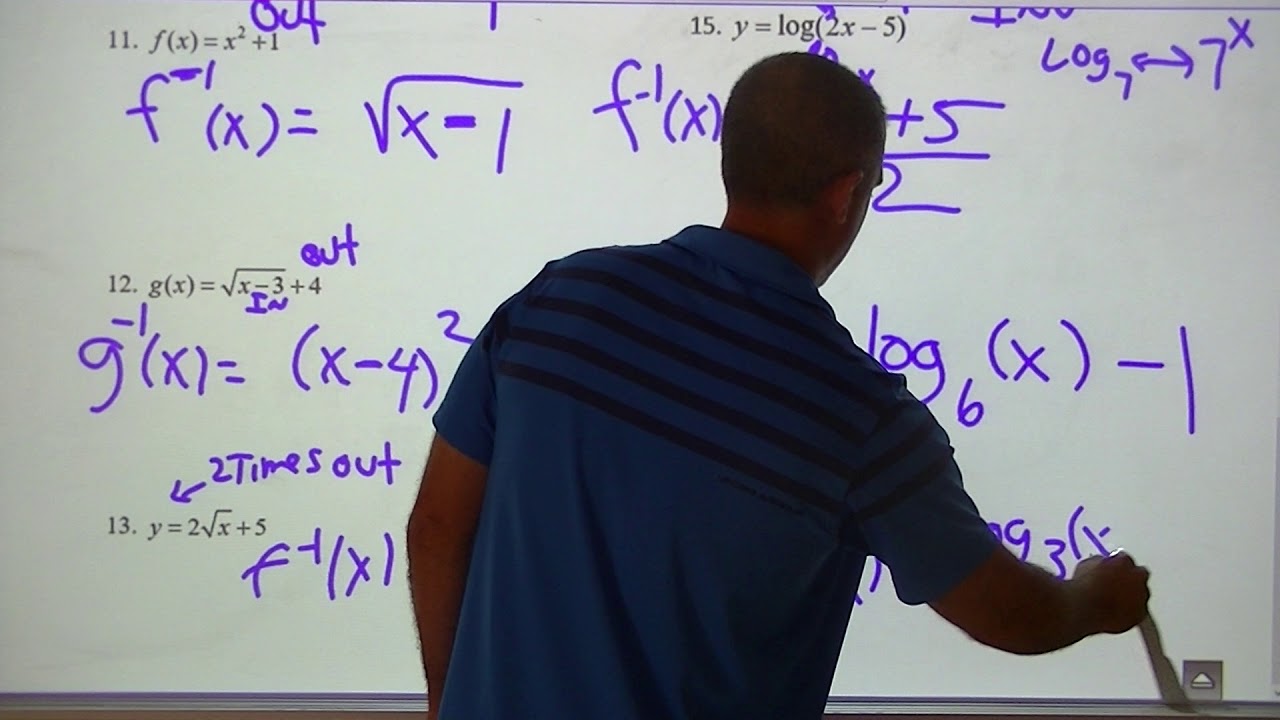 Algebra 2 Unit 2 Sample Test Composition and Inverse Evans OPHS - YouTube