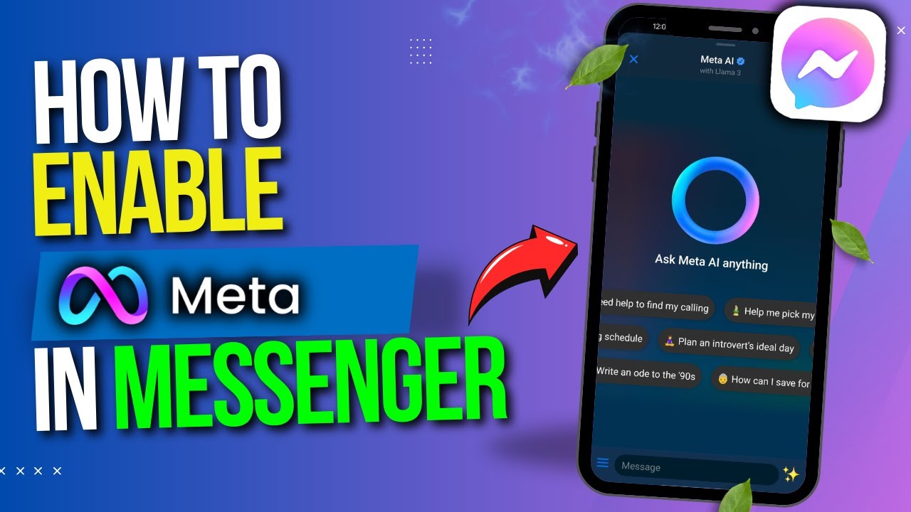 How to ENABLE META AI chat on MESSENGER (2024) - YouTube