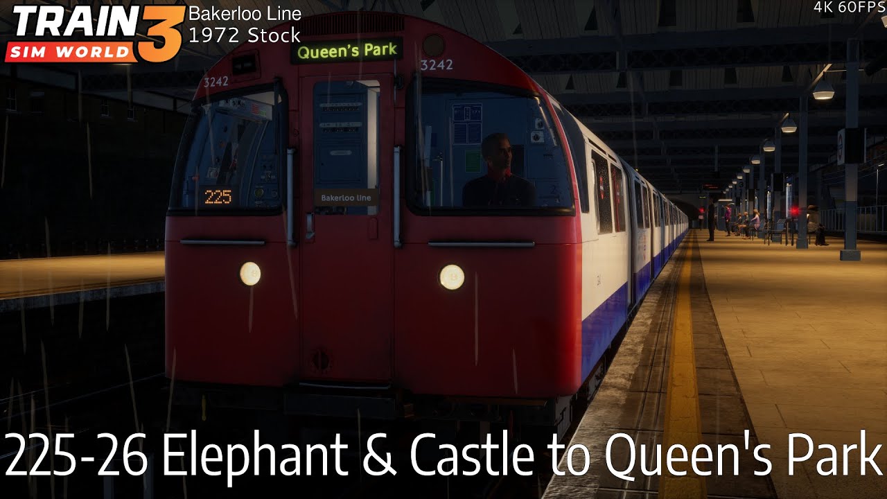 225-26 Elephant & Castle to Queen's Park - Bakerloo Line - 1972 Stock ...
