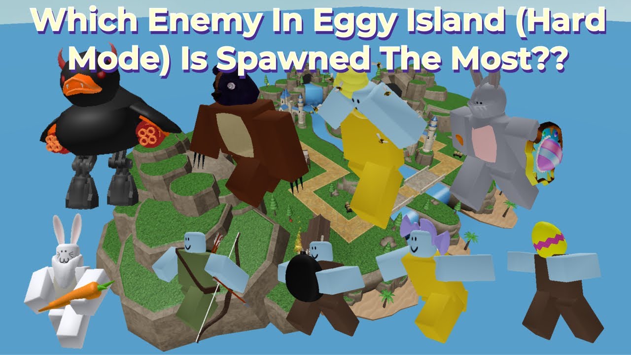 Which Enemy In Eggy Island (Hard Mode) Was Spawned The Most?? || Roblox ...