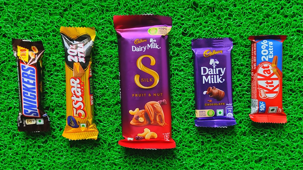 ASMR37, Satisfying sound, Snickers vs 5Star vs Dairy milk silk Fruit ...