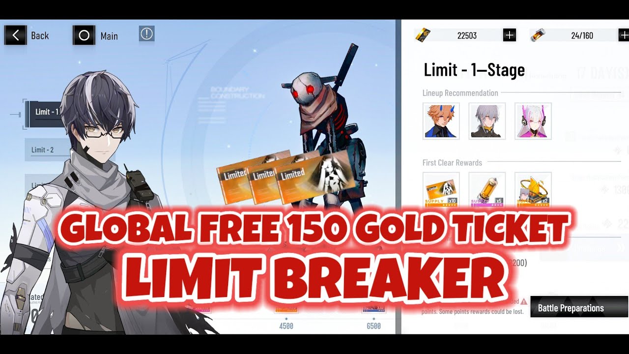 GLOBAL FREE 150 GOLD TICKET EVENT LIMIT BREAKER || PUNISHING GRAY RAVEN ...