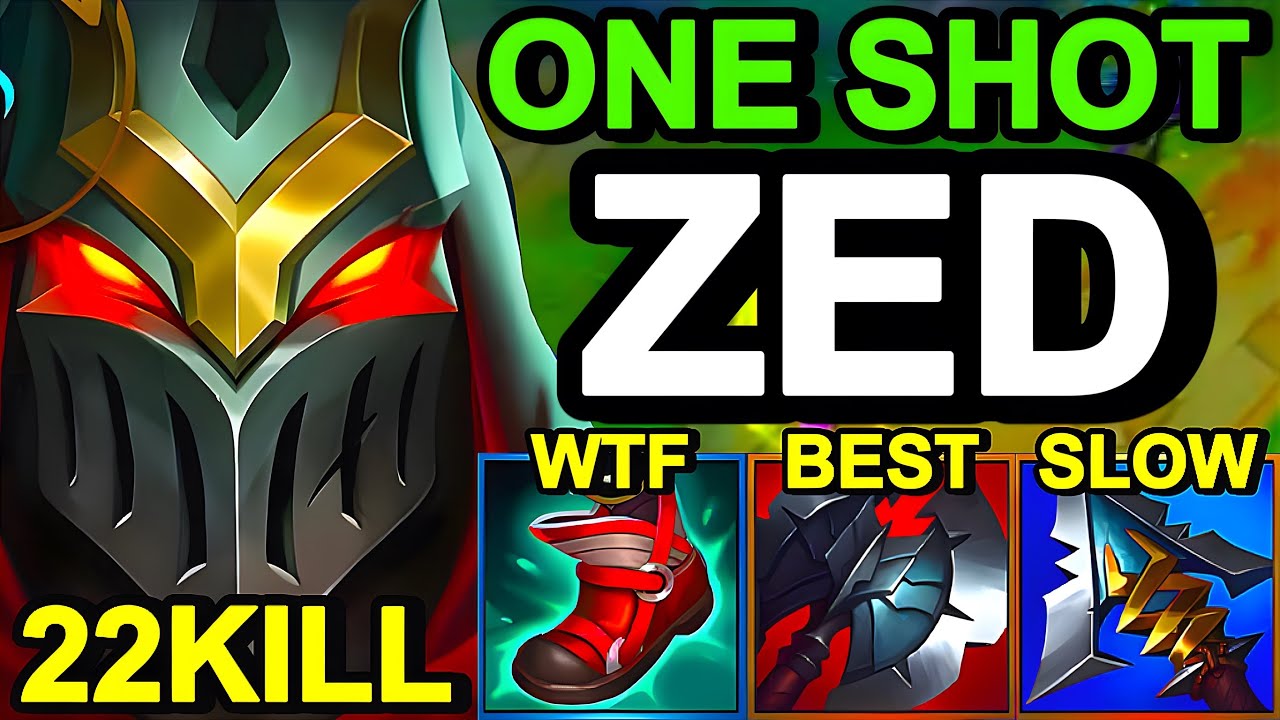 Wild Rift China Zed Mid - MAX BURST & 0CD ZED BUILD RUNES - Challenger ...