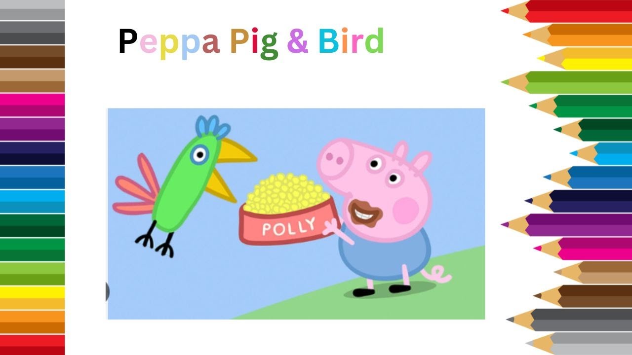 The EASIEST Way to Draw Peppa Pig and a Bird for Kids🐷🦗 - YouTube