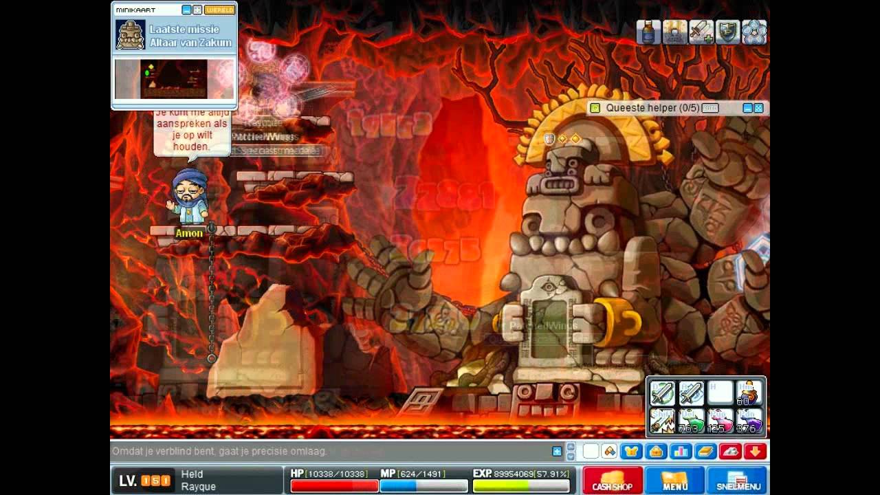 MapleStory Europe - Level 151 High-Dex Hero vs Zakum Arms [Before Big ...