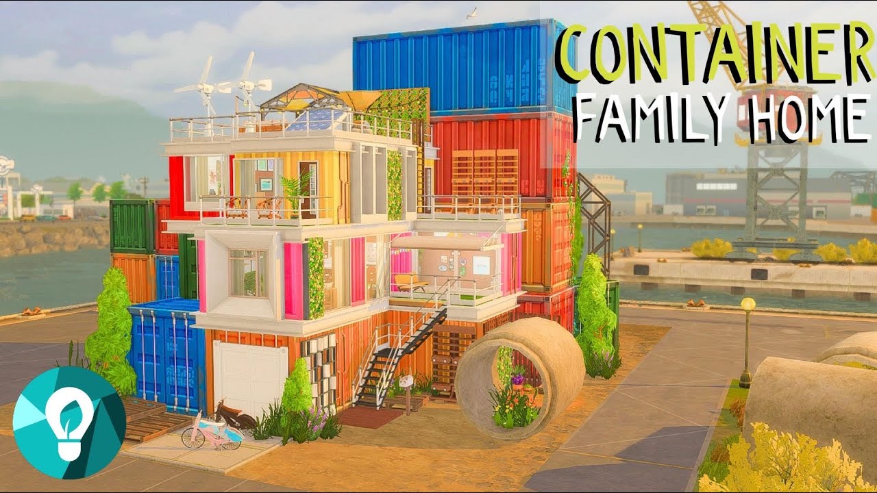 Container Family Home 🏗 // Sims 4: Eco Lifestyle Speed Build - YouTube