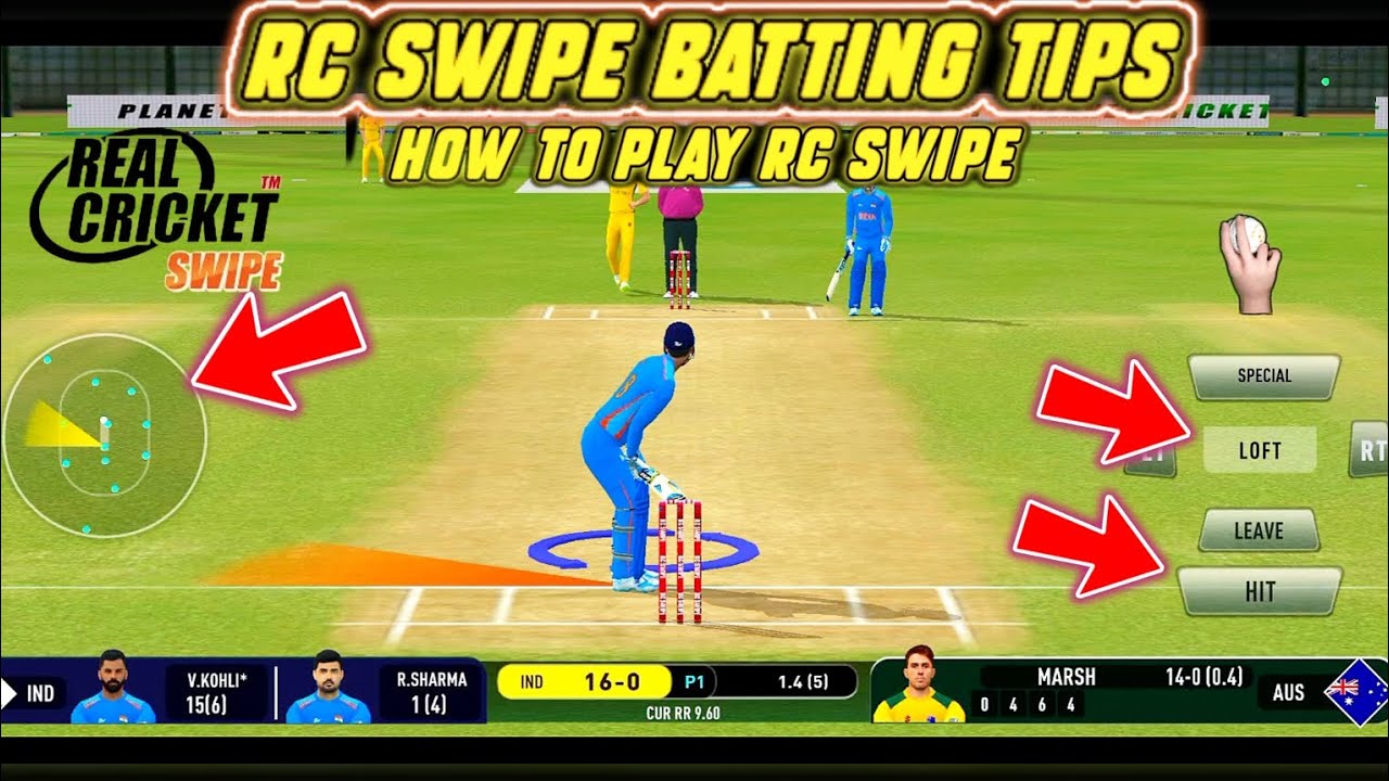 REAL CRICKET SWIPE BATTING TIPS | HOW TO BAT IN RC SWIPE | RC SWIPE ...