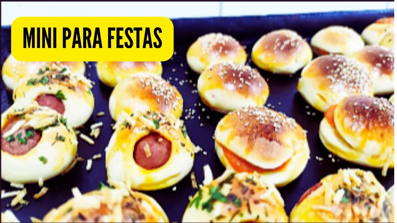 5 tipos de mini salgados assados para festas - YouTube