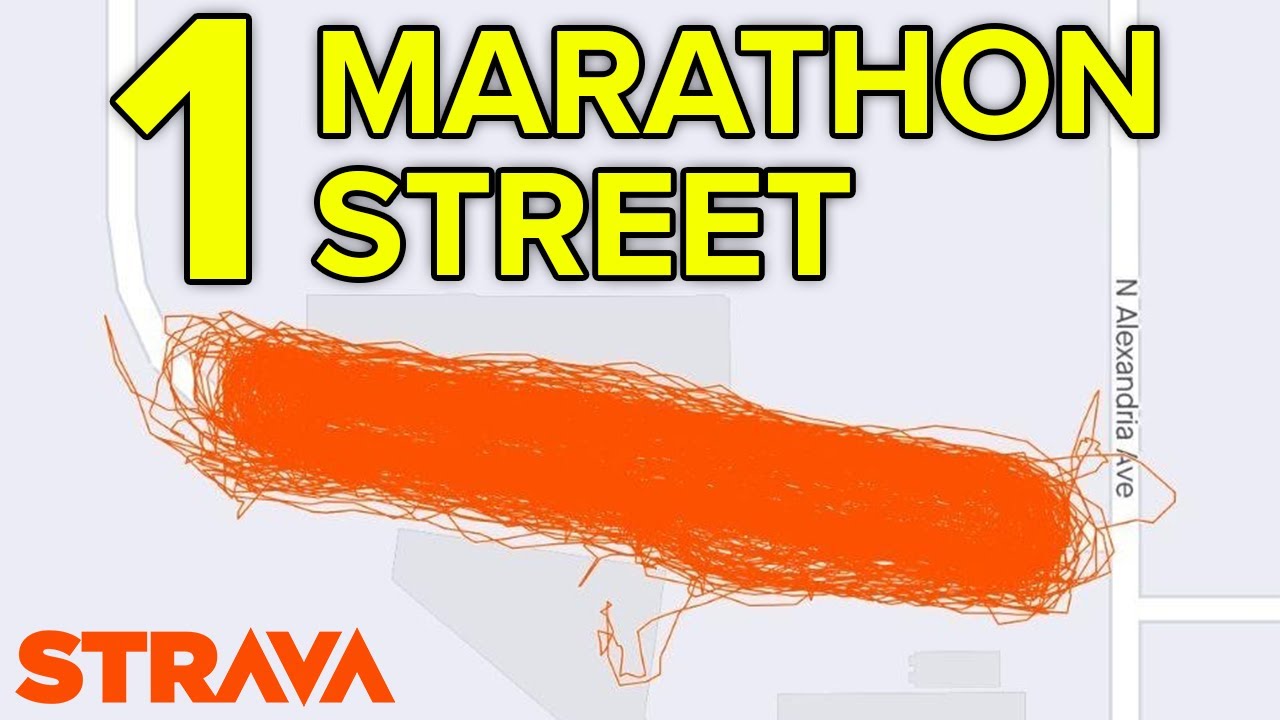 I ran an ENTIRE MARATHON on 1 street in LA - YouTube