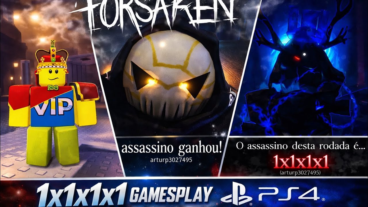ROBLOX FORSAKEN JOGANDO SKIN VIP NOOB SLASHER 1X4 GAMESPLAY PS4 ...