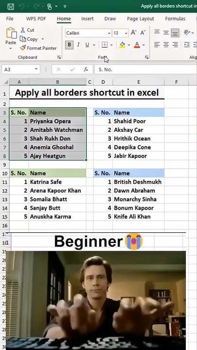 Apply all borders shortcut in excel 💯 #exceltutorial #exceltips #exceltricks #spreadsheets - YouTube