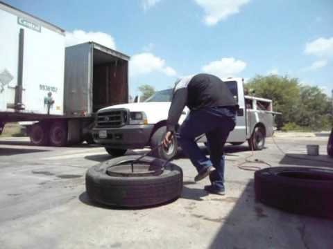 How to Un-Mount & Mount a Truck Tire - YouTube
