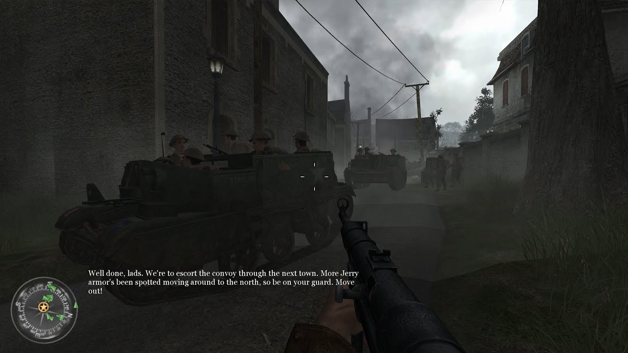 Call of Duty 2 - The Battle for Caen - The Crossroads - YouTube