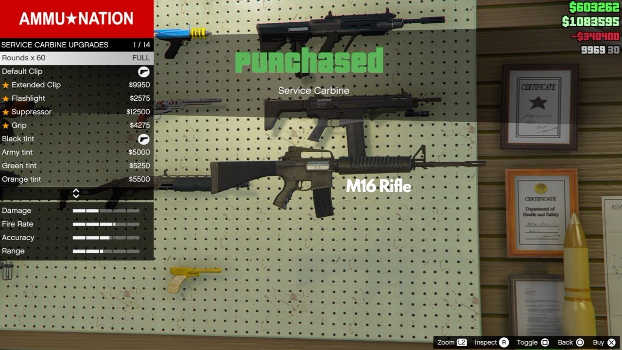 M16 GTA Online Service Carbine Buying - YouTube