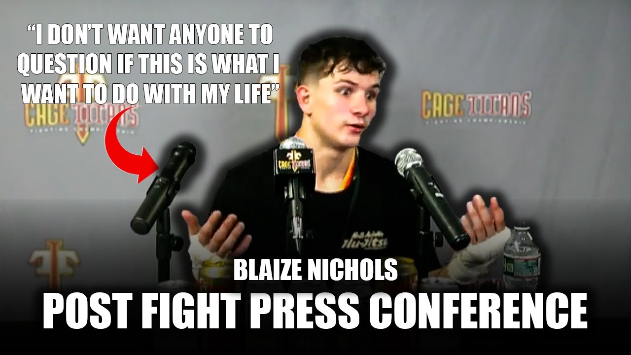 Blaize Nicholas Post Fight Press Conference | Cage Titans 61 - YouTube