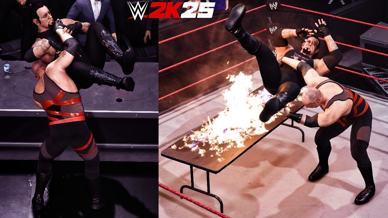 WWE 2k25 - Kane '03 vs Undertaker '98: Extreme Rules Match at No Mercy ...