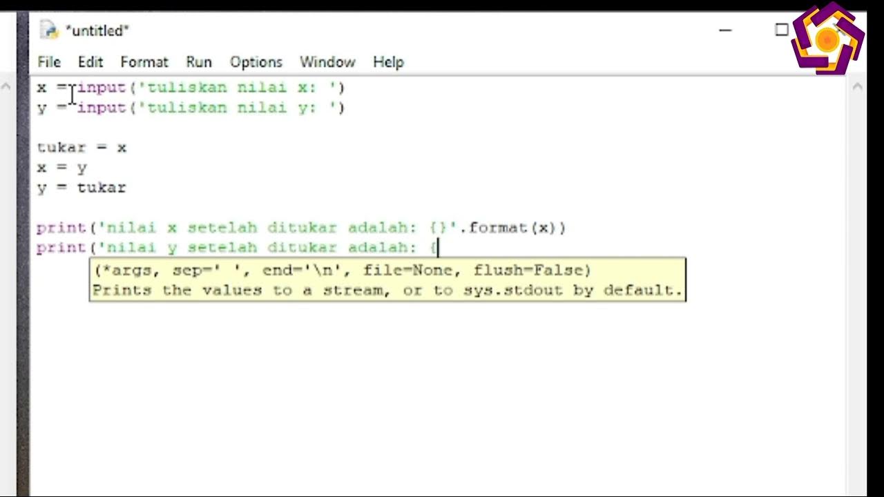 TUTORIAL CARA MENUKAR NILAI VARIABEL DI PYTHON - YouTube