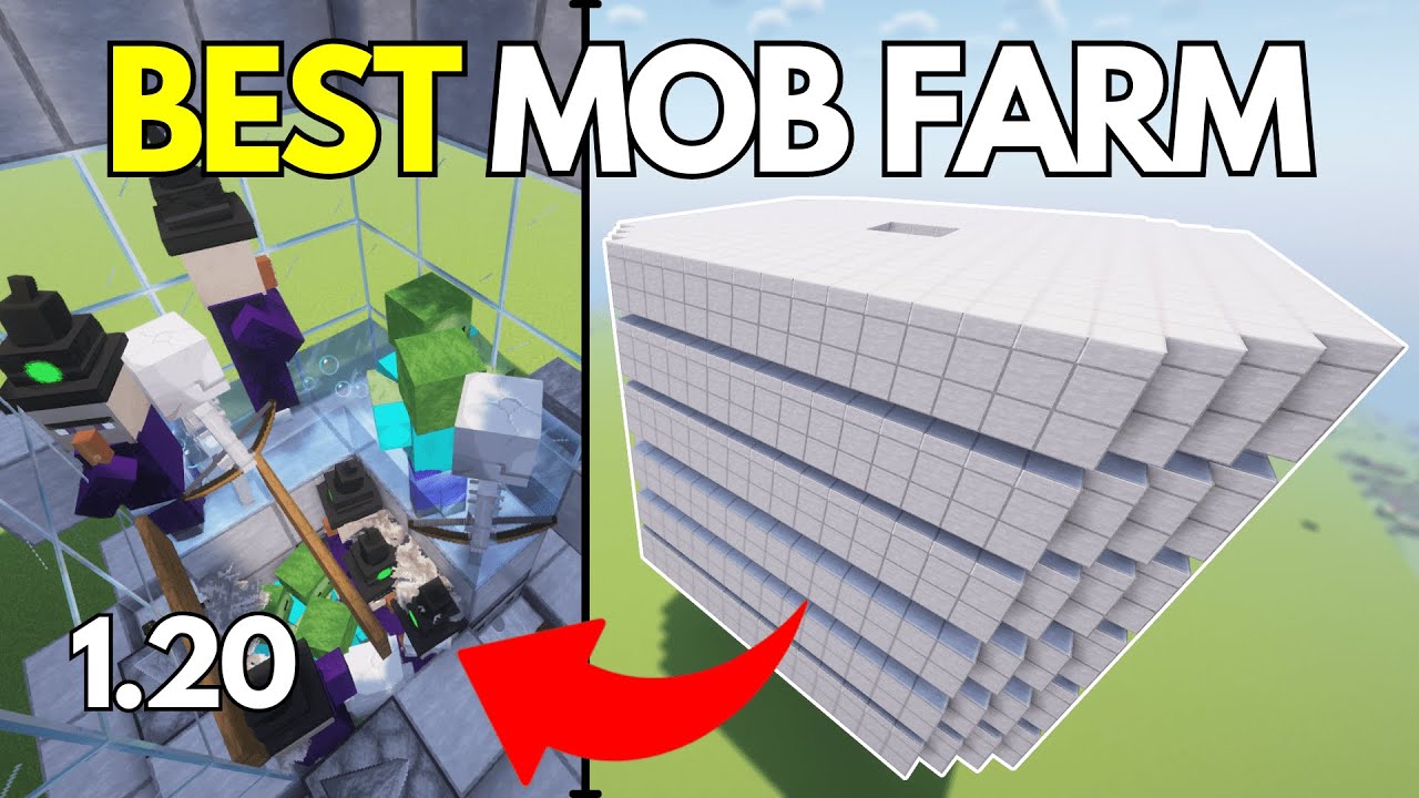 EASIEST MOB Farm for Minecraft Bedrock 1.20+ - YouTube