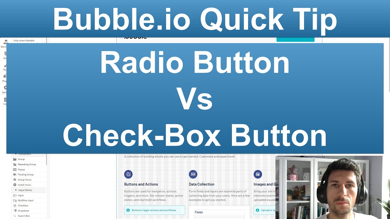 Bubble.io Quick Tip: Radio Button Vs Check-Box Button - YouTube