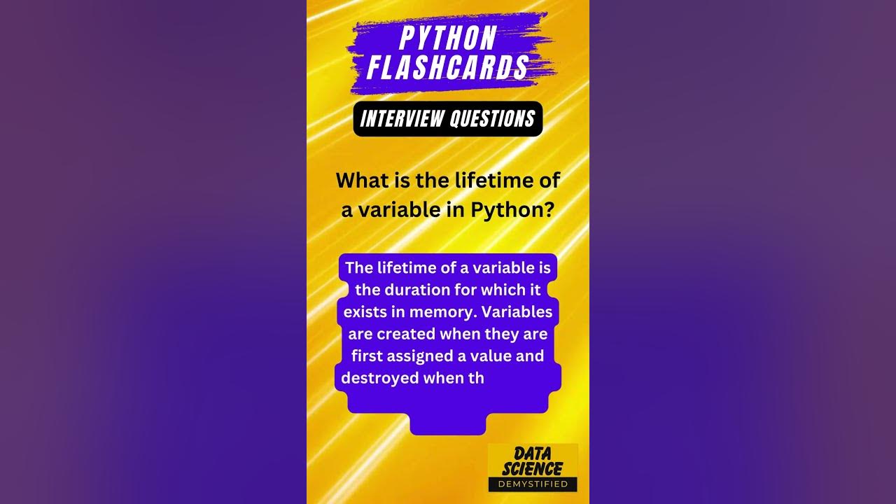 Python Interview Questions Flashcards Python Flashcards Pythonvariables Learnpython Youtube 