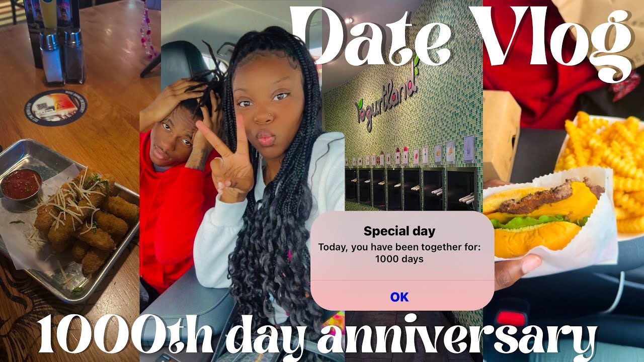 DATE VLOG♡: 1000 days together (rock paper scissor date, shake shack ...