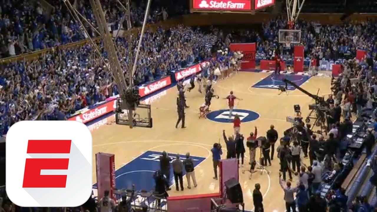 Duke fan nails half-court shot for $18K | College GameDay | ESPN - YouTube