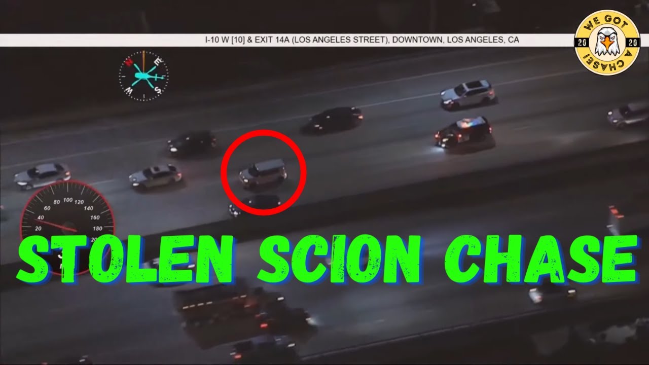 LIVE STOLEN CAR HIGH SPEED CHASE IN LA - YouTube
