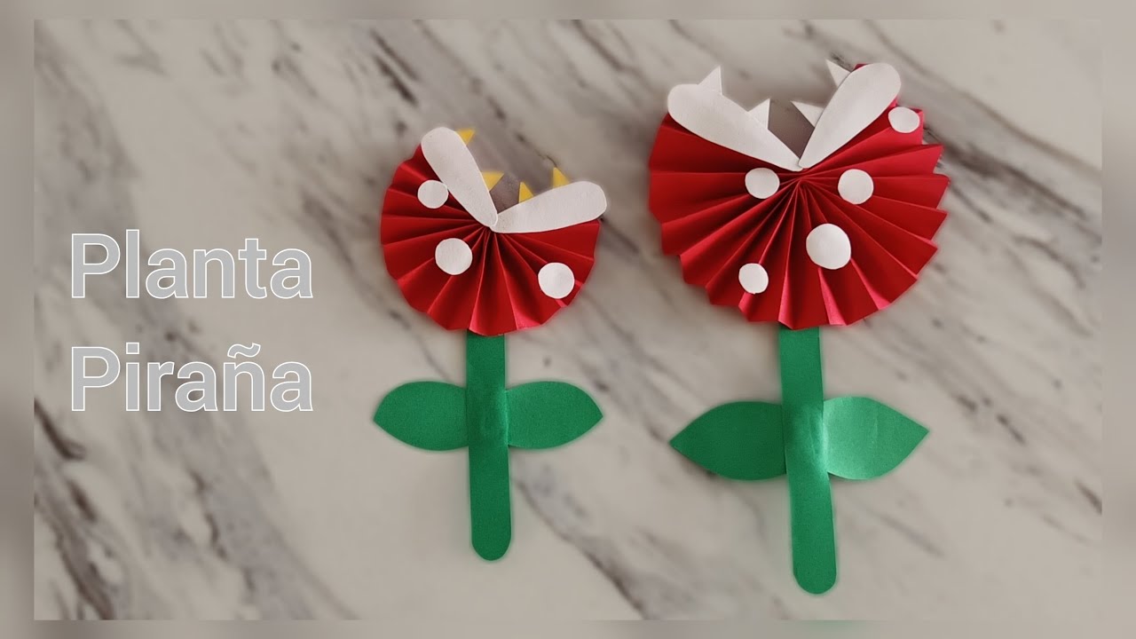 Como hacer la Planta Piraña de Mario Bros - YouTube