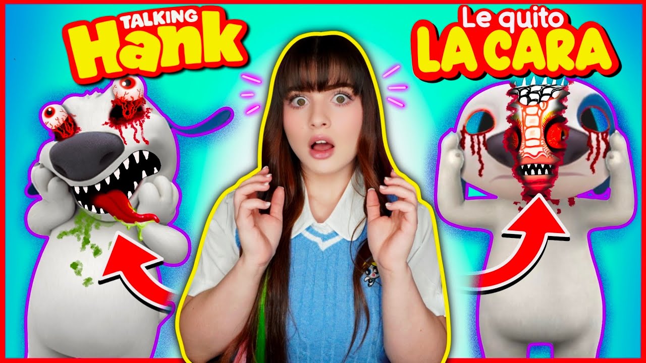 JAMÁS le QUITES LA CARA a TALKING HANK!! 😭😱 *Su verdadera cara es ...