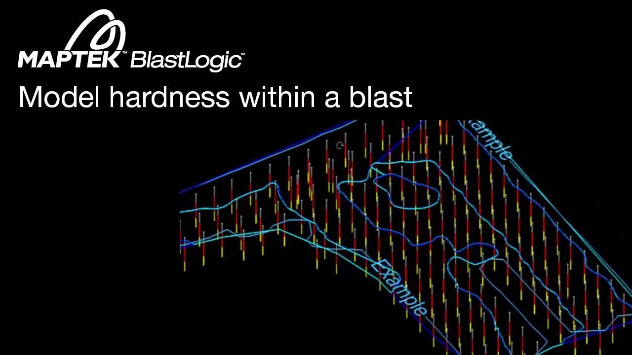 Using Maptek Vulcan and BlastLogic to model hardness within a blast - YouTube