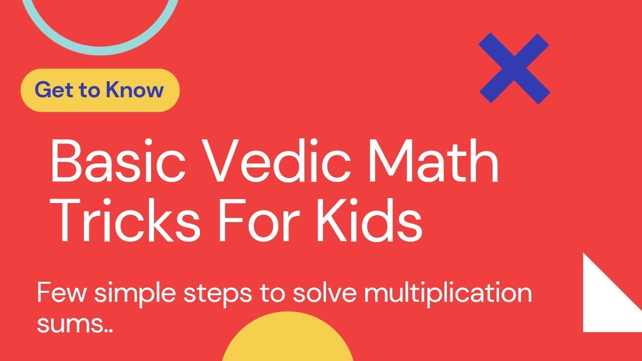 Easy Vedic Math tricks to multiplication for kids. #maths #vedicmaths # ...