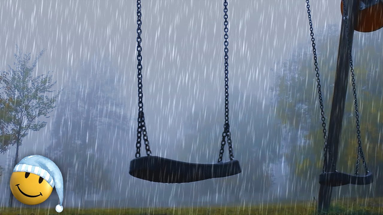 🌧️ Swing & Rain On Park | Unique Rain Sound to Sleep and Relax - YouTube