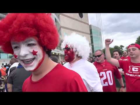 XFLChampionship DC Defenders beer snake March. - YouTube