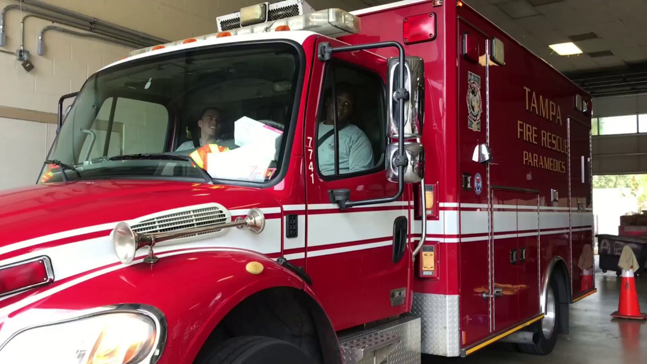 Tampa Fire Rescue, Rescue 13 Going To Hospital - YouTube