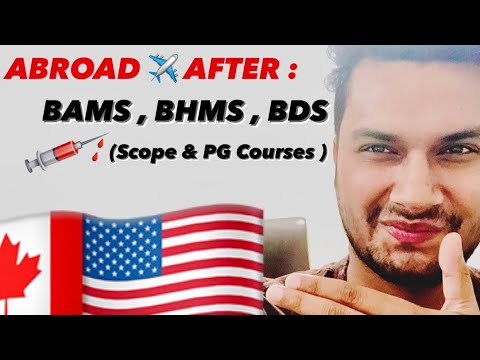 Abroad after BAMS BDS BHMS | Scope after bams bds doctor | PG MD in Canada UK Australia - YouTube