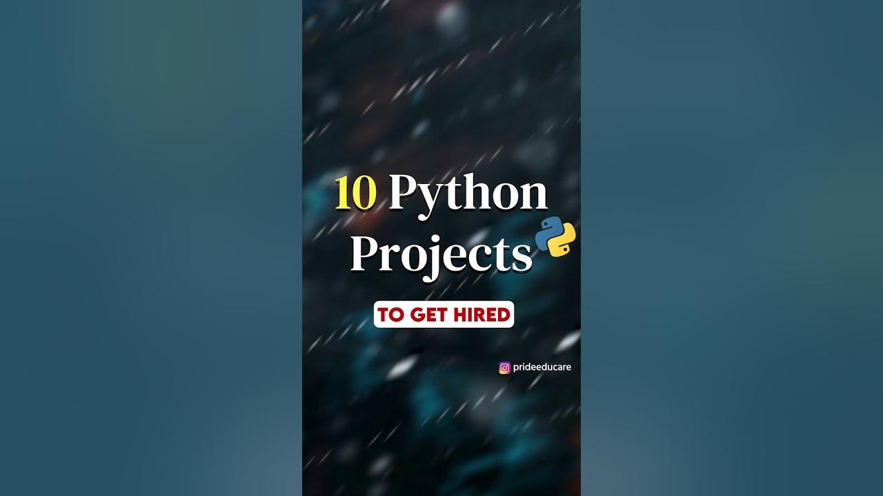 Python Projects To Get Hired Pythonprogramming Pythonprojects Youtube 3620