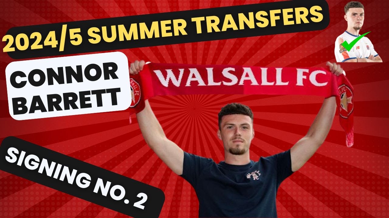 Walsall signing No.2 Connor Barrett - YouTube
