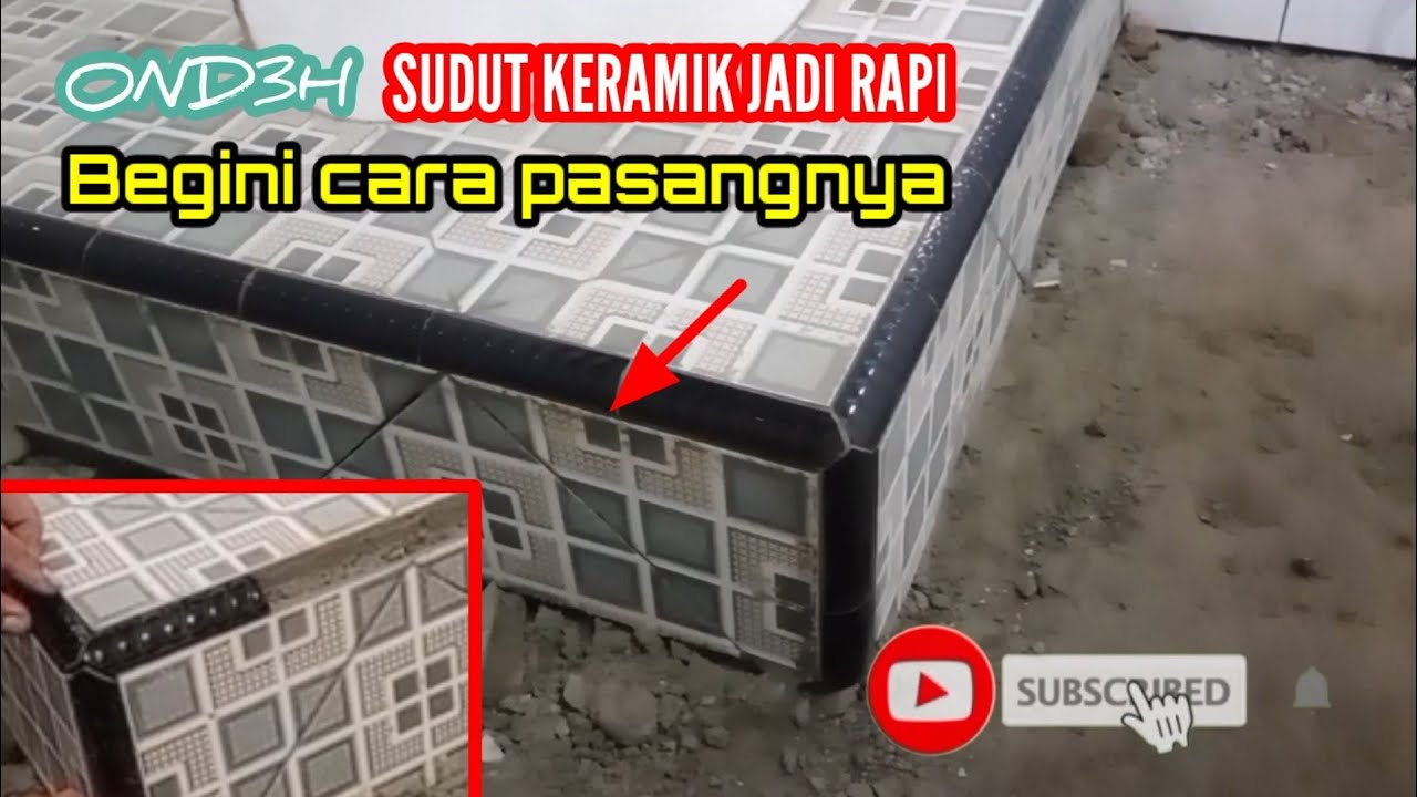 CARA MEMASANG BONBON DAN MEMBUAT SUDUT KERAMIK - YouTube