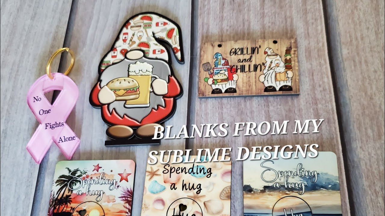 Sublimation acrylic keychain & MDF from My Sublime Designs - YouTube