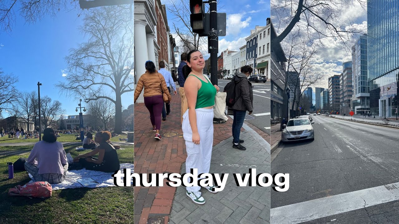 VLOG | thursday full of classes, enjoying the nice weather, makeup and ...