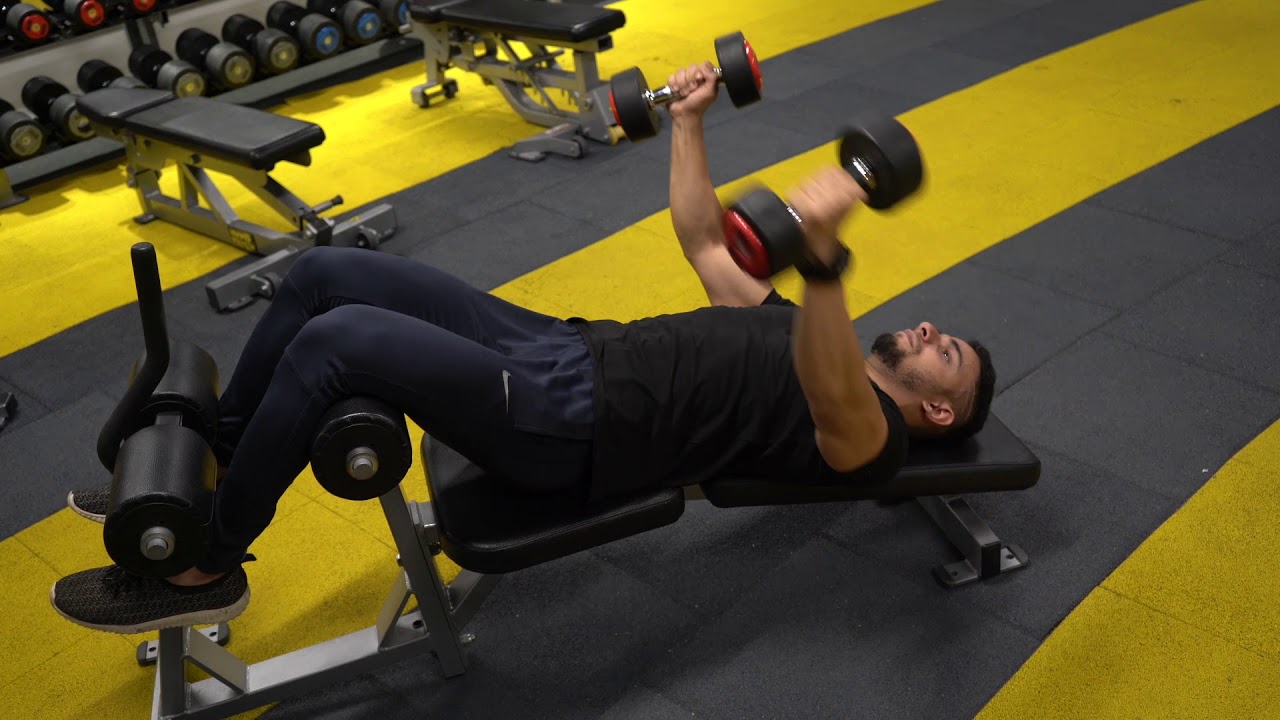 DUMBBELL DECLINE FLY - YouTube