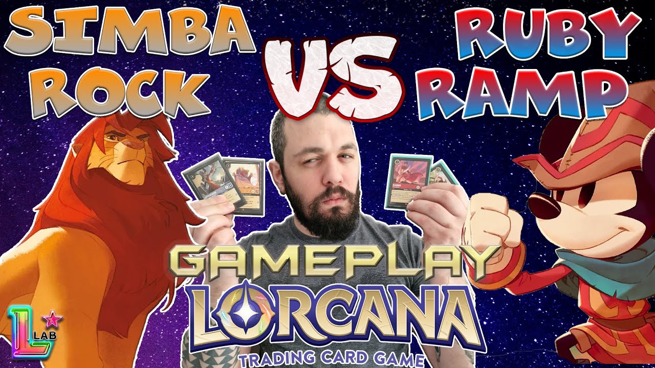 LORCANA GAMEPLAY- SIMBA ROCK VS RUBY RAMP #ita #lorcana #gameplay #tcg ...
