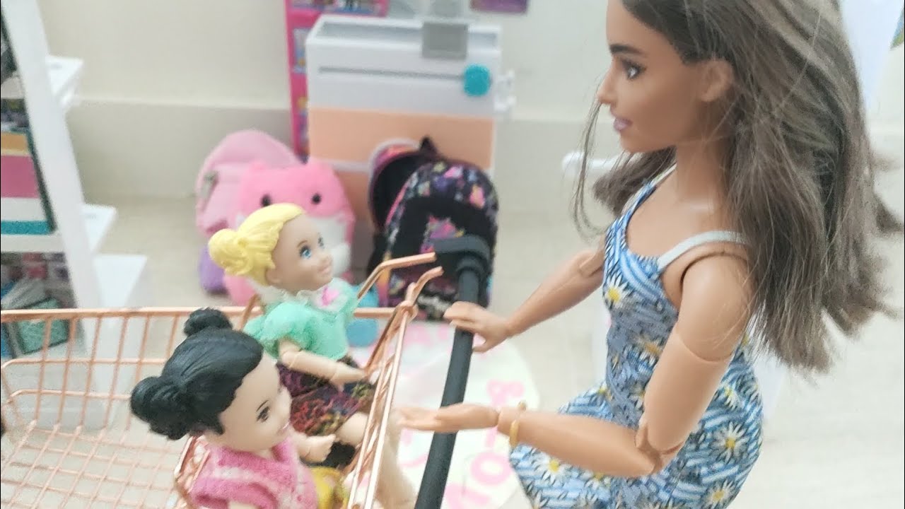 Barbie back to school shopping FUN - YouTube