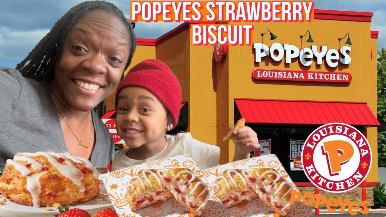 Popeyes New Strawberry Biscuits | Love That Chicken - YouTube