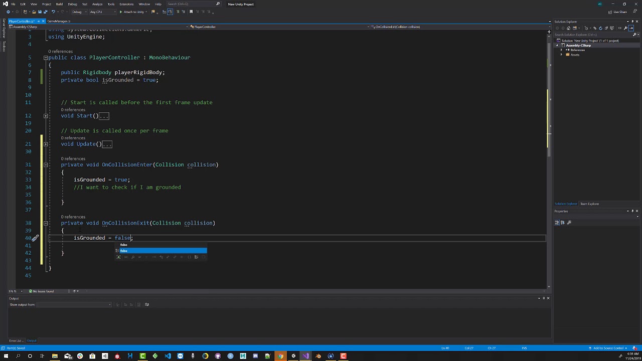03 Introduction To Game development: Collision Enter and Exit - YouTube