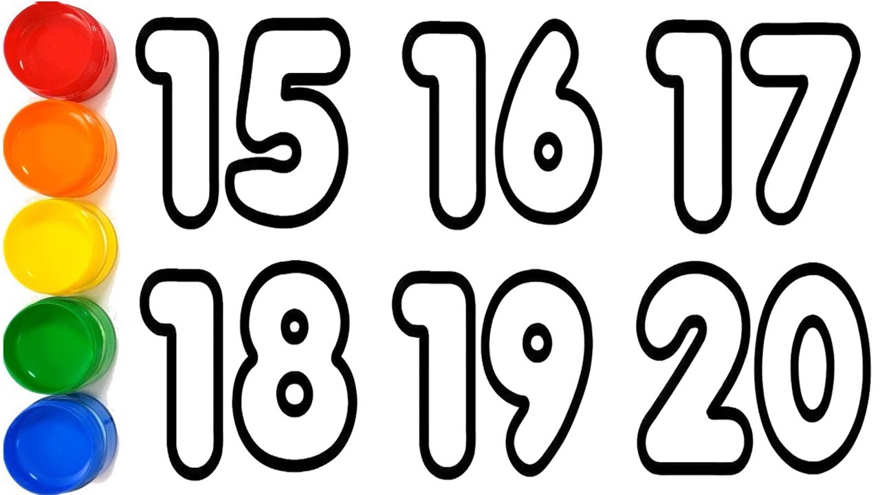 How to Draw 15 to 20, Easy Drawing and Painting, KS ART - YouTube